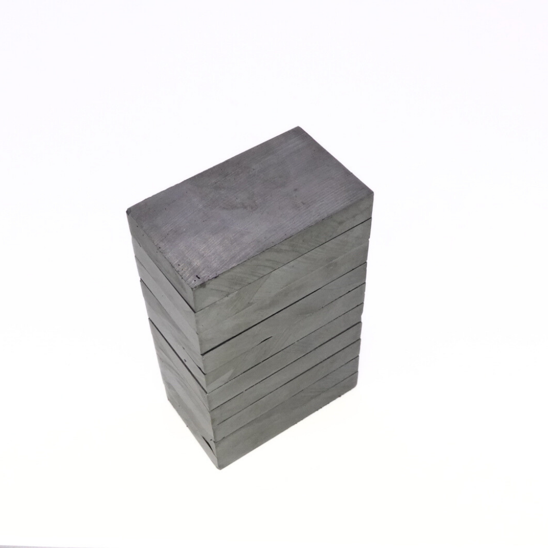 50x30x8mm Y30 BH Uncoated | Ferrite Block Magnets | Magnet Hub